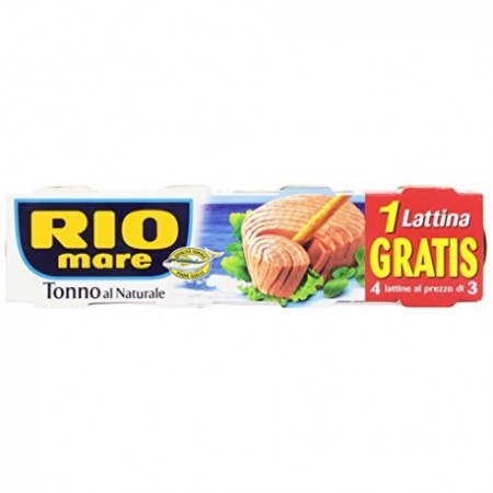 Conserva ton Rio Mare in suc natural 80 gr 4 buc 320gr | Emporio Asselti