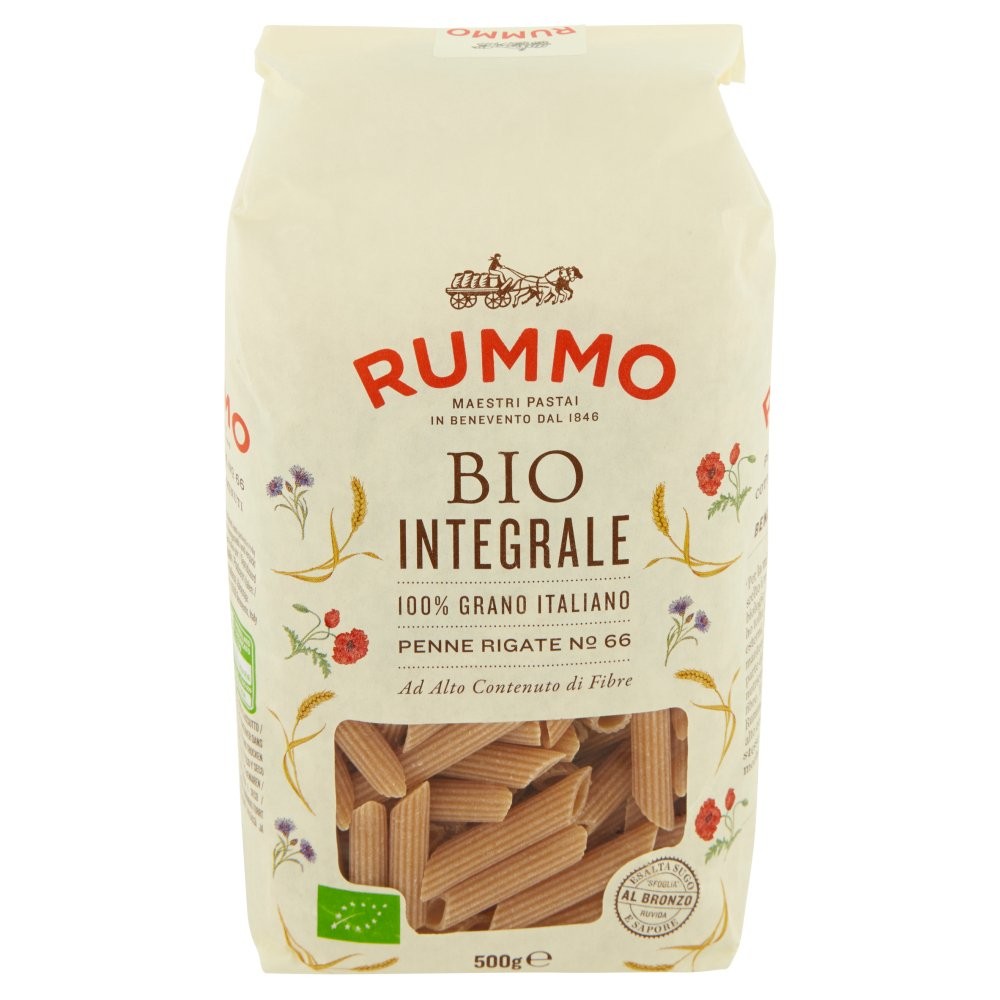 RUMMO PASTE INTEGRALE BIO PENNE RIGATE 500G | Emporio Asselti