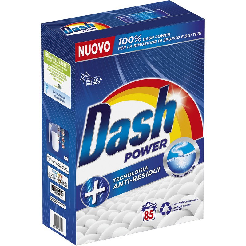 DASH POWER DETERGENT DE RUFE 85 SPALARI 5.1KG | Emporio Asselti